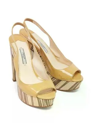 Prada 120mm Slingback Peep-toe Sandals