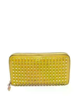 CHRISTIAN LOUBOUTIN Leather Zip Wallet - Yellow