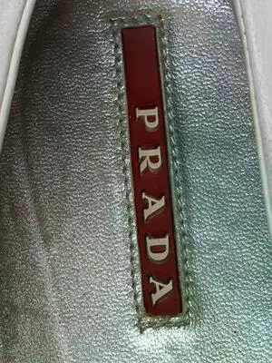 Prada Bow-detail Leather Ballet Flats