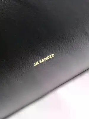 JIL SANDER Curve Leather Shoulder Bag - Black