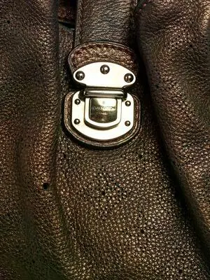 LOUIS VUITTON Textured Leather Shoulder Bag - Brown