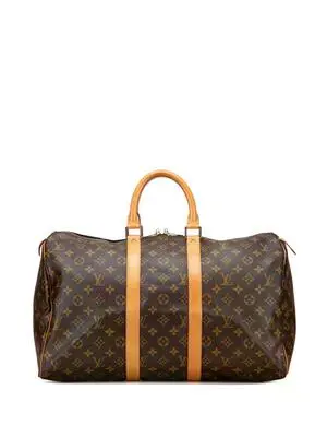 LOUIS VUITTON 1995 Monogram Keepall 45 Travel Bag - Brown