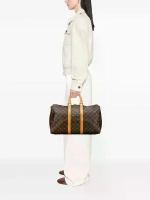 LOUIS VUITTON 1995 Monogram Keepall 45 Travel Bag - Brown