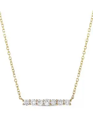 LB EXCLUSIVE 14k Gold Diamond Bar Necklace - Yellow
