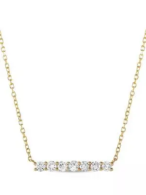 LB EXCLUSIVE 14k Gold Bar Diamond Necklace - Yellow