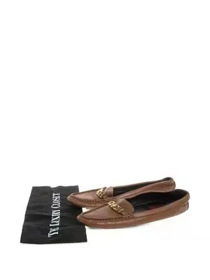 Carolina Herrera Logo-plaque Loafers - Brown