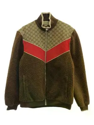 Gucci Gg-pattern Fleece-paneled Jacket