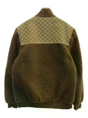 Gucci Gg-pattern Fleece-paneled Jacket
