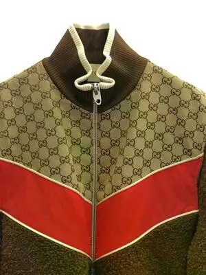 Gucci Gg-pattern Fleece-paneled Jacket