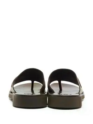 TOD'S Vintage Leather Slip-on Sandals