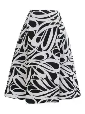 Marni Abstract-print A-line Skirt