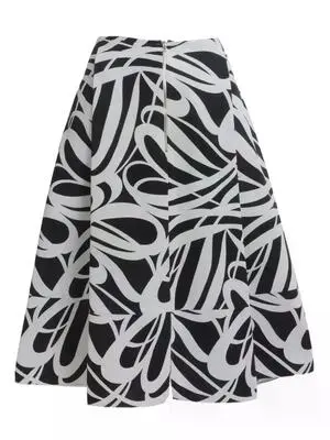 Marni Abstract-print A-line Skirt