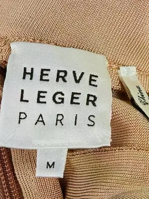 Herve Leger Fringed Lurex Dress