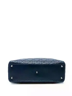 Dior 2011 Large Lambskin Cannage Lady Satchel - Blue