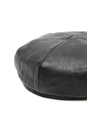 Giorgio Armani 1990s Leather Beret
