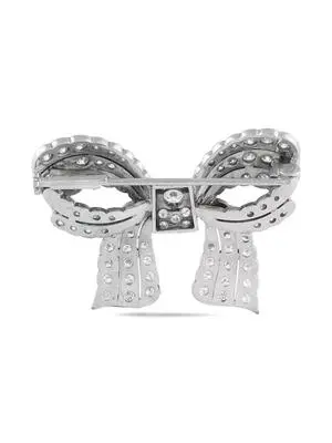 LB EXCLUSIVE 18k White Gold Bow Diamond Brooch