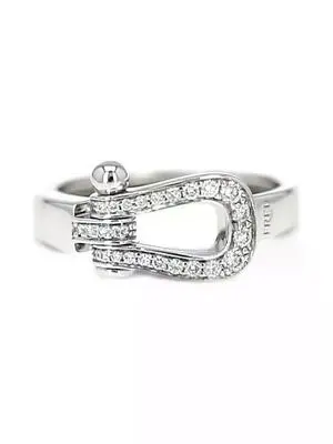 FRED 18k White Gold Force 10 Diamond Ring