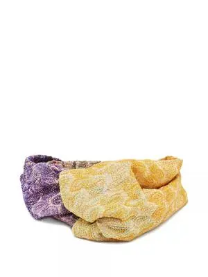 Missoni Patterned Jacquard Headband - Yellow