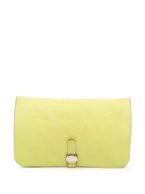 Hermès 2022 Togo Dogon Duo Wallet Gm Long Wallets - Yellow