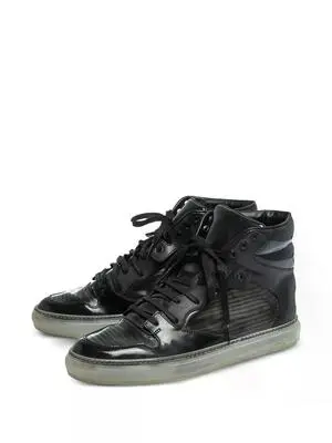 Balenciaga Leather Hi-top Sneakers - Black