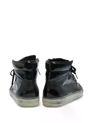 Balenciaga Leather Hi-top Sneakers - Black