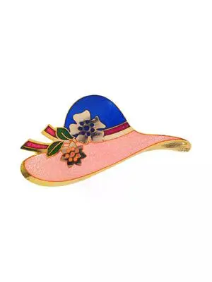 SUSAN CAPLAN 1980s Hat Brooch - Gold