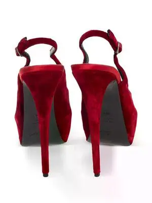 GIUSEPPE ZANOTTI 150mm Velvet Slingback Pumps
