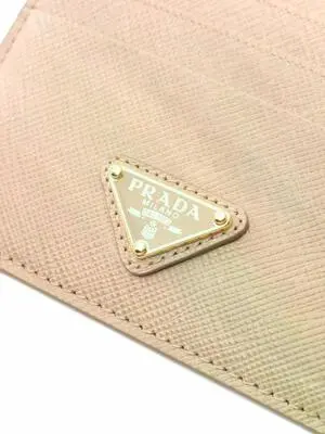 Prada 2020s Triangle-logo Leather Card Case