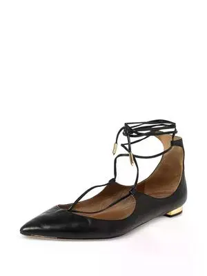 AQUAZZURA Laced Flat Pumps