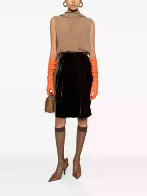 Giorgio Armani 1990s Pleated Midi Skirt