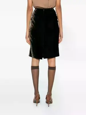 Giorgio Armani 1990s Pleated Midi Skirt