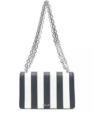 Prada 2010s Striped Chain-strap Bag
