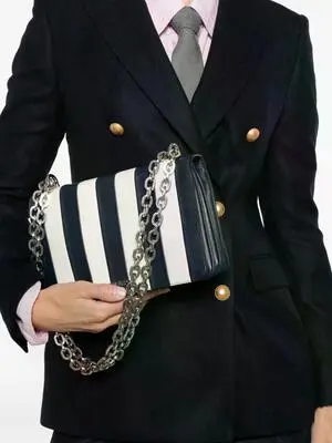 Prada 2010s Striped Chain-strap Bag