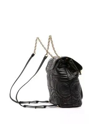FERRAGAMO Quilted Leather Double Gancini Backpack