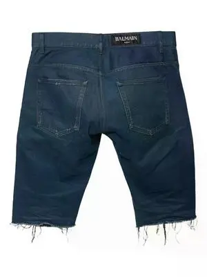 Balmain Frayed Denim Shorts