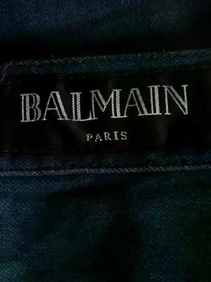 Balmain Frayed Denim Shorts