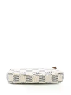 LOUIS VUITTON Damier Azur Mini Pochette Accessoires Handbag - White