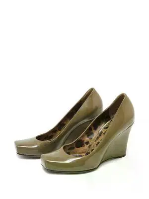 Dolce & Gabbana 80mm Patent Leather Wedge Pumps