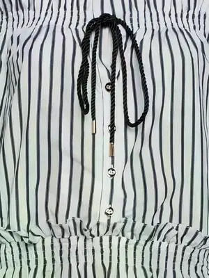 Caroline Constas Striped Ruffle Top
