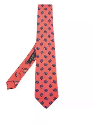 Etro Paisley Silk Tie - Red