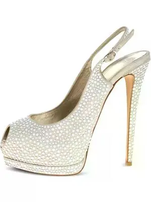 GIUSEPPE ZANOTTI 115mm Crystal-embellished Sandals - Neutrals