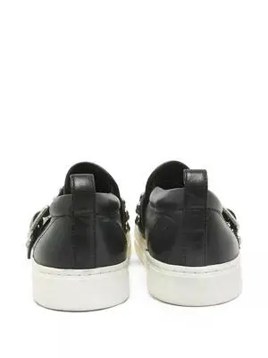 Marc Jacobs Buckle-embellished Leather Sneakers