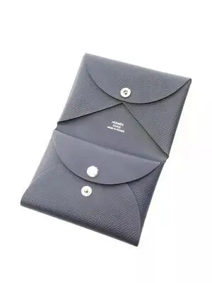 HERMÈS PRE-OWNED 2024 Calvi Duo Leather Coin Purse