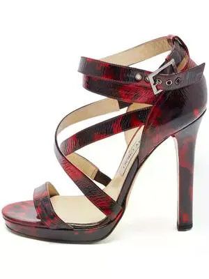 JIMMY CHOO 125mm Tortoiseshell-effect Sandals