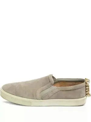 STUART WEITZMAN Harlow Suede Slip-on Sneakers - Grey