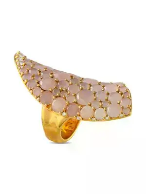 Pasquale Bruni 18kt Yellow Rose Quartz Ring - Gold