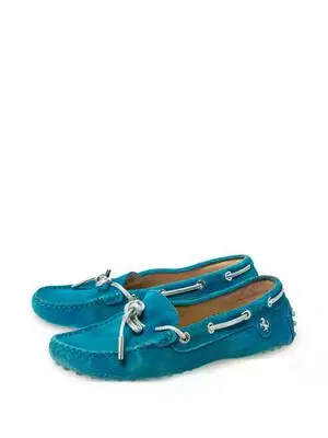 TOD'S X Ferrari Suede Boat Shoes - Blue