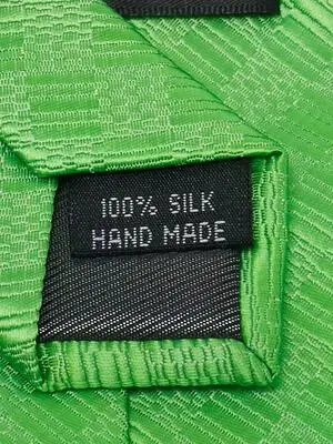 BOSS Patterned Silk Neck Tie - Green