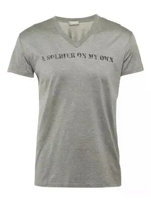 Dior Cotton V-neck T-shirt - Grey