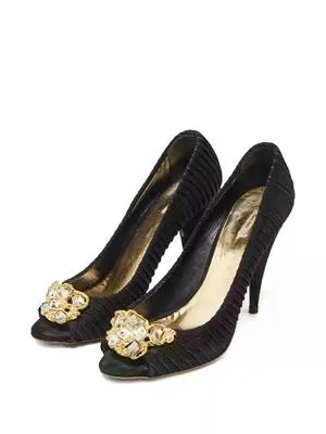 Miu Miu 120mm Peep-toe Crystal-embellished Pumps